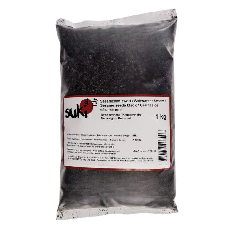 Suki Black Sesame Seeds - 1kg Online in Europe at GlobalFoodHub.com